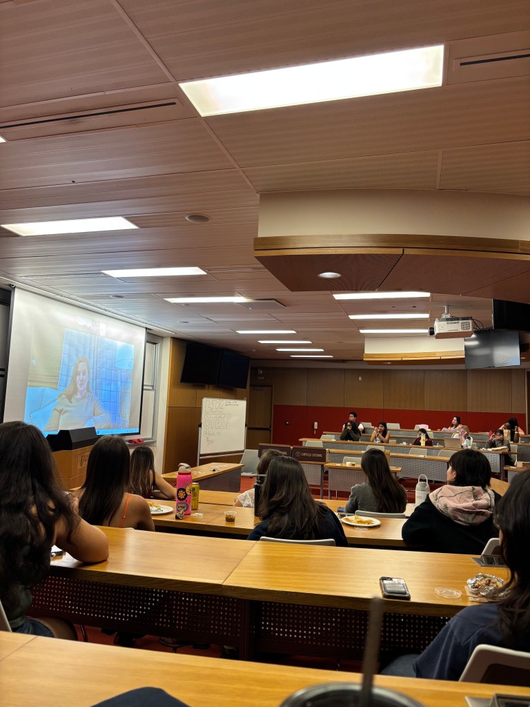 Liz Stein, anti-trafficking advocate and Epstein survivor, speaks at ...